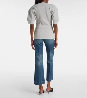 Victoria Beckham Cotton-blend Henley Shirt