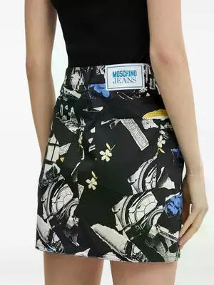 Moschino Printed Mini Skirt