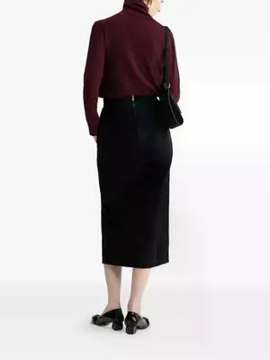 PATOU Jewel-waist Midi Skirt With Front Slit