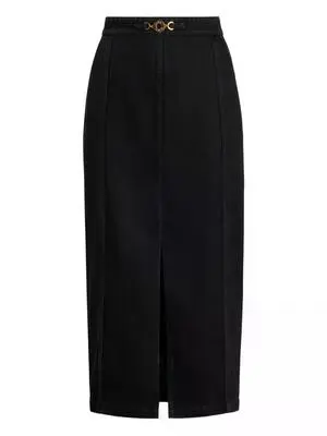 PATOU Jewel-waist Midi Skirt With Front Slit