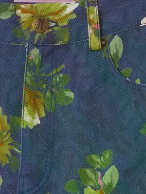 La DoubleJ Floral Print Flared Jeans