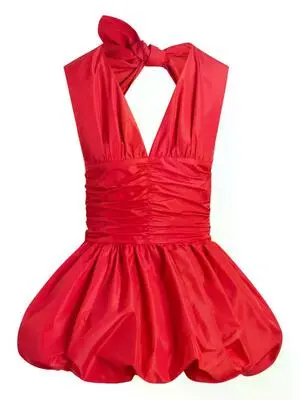 PATOU Bow-Detail Mini Dress Red