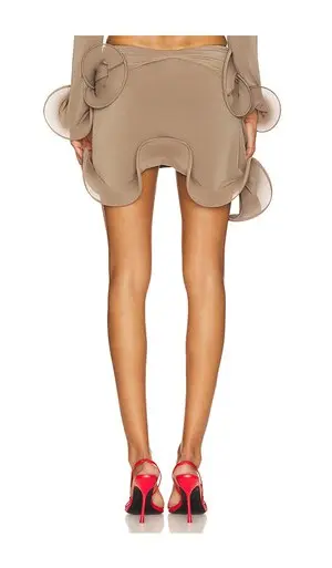 SID NEIGUM Wave Hem Bamboo Skirt - Grey