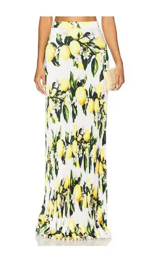 L'IDEE X Revolve Printed Pleated Maxi Skirt