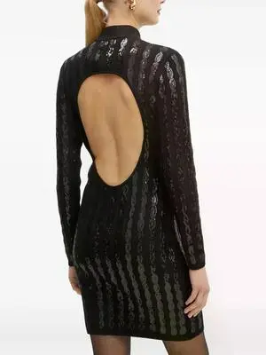 Guess Sequin-embellished High Neck Mini Dress