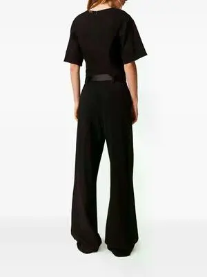 TWINSET Belted V-neck Jumpsuit