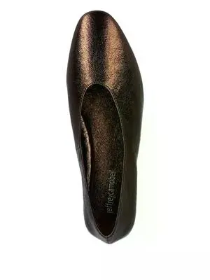 Jeffrey Campbell Fathom Metallic Leather Ballet Flats - Brown