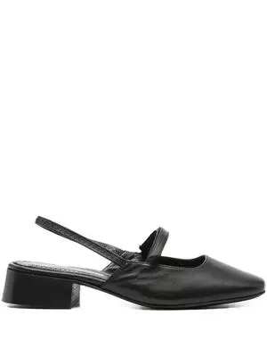 NICOLE SALDANA Poppy Slingback Block-heel Mules - Black