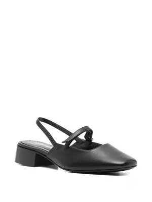 NICOLE SALDANA Poppy Slingback Block-heel Mules - Black