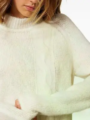 TWINSET Turtleneck Cable Knit Sweater