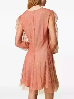 TWINSET Tulle Puff-sleeve Mini Dress - Pink