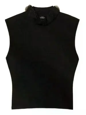 TWINSET Ruffled Neck Knit Top