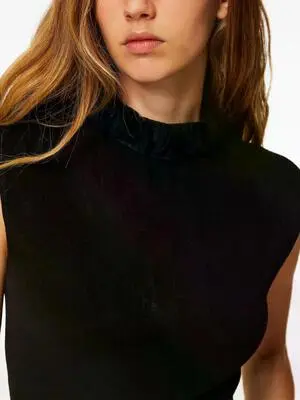 TWINSET Ruffled Neck Knit Top