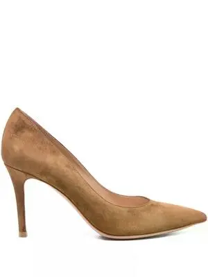 GIANVITO ROSSI 85mm Pointed-toe Stiletto Pumps - Brown