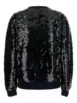 SEMICOUTURE Sequin Embellished Virgin Wool-cashmere Blend Sweater - Black