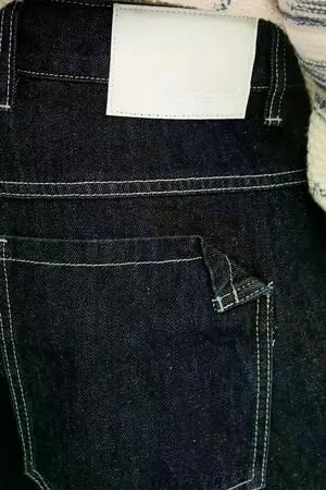 Desigual Contrast Stitching Straight Leg Jeans