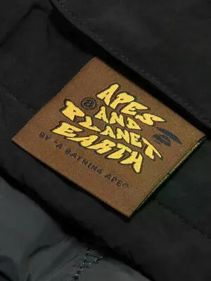 AAPE BY *A BATHING APE Contrast Panel Zip-up Jacket With Logo Detail
