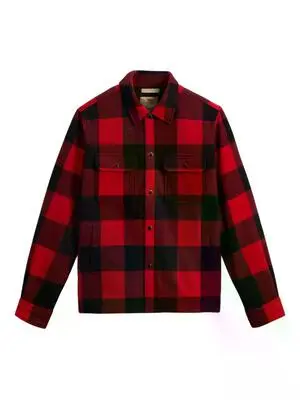 Woolrich Check-pattern Wool-blend Shirt Jacket