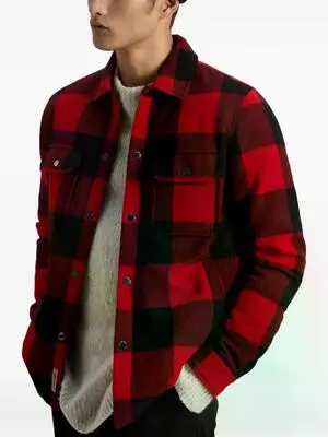 Woolrich Check-pattern Wool-blend Shirt Jacket