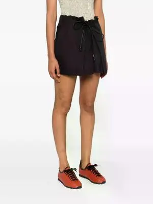 Loewe Cotton-silk Blend Drawstring Waist Mini Skirt