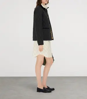 Burberry Quilted Field Jacket With House's Check Lining - Black