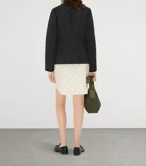 Burberry Quilted Field Jacket With House's Check Lining - Black
