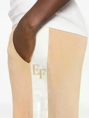 Elisabetta Franchi Logo Detail Trousers - Neutrals