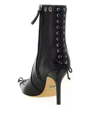 Mach & Mach 95mm Lace-up Studded Ankle Boots