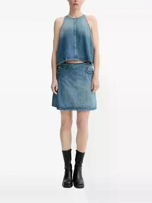WON HUNDRED Xenia Zip-fastening Denim Vest - Blue