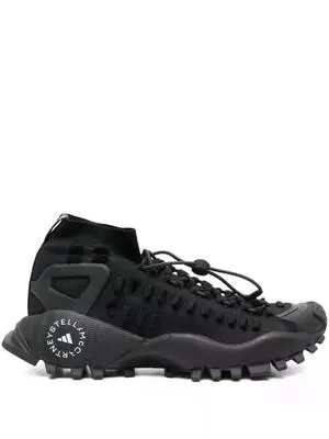 Adidas By Stella McCartney Ridged-sole Lace-up Sneakers - Black