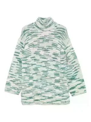 Marc O'polo High-neck Striped Sweater - Green