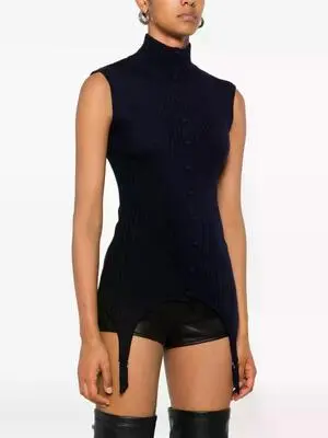 JEAN PAUL GAULTIER Ribbed Sleeveless Top With Garter Straps