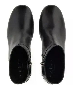 Hogan 90mm Leather Zip Up Boots