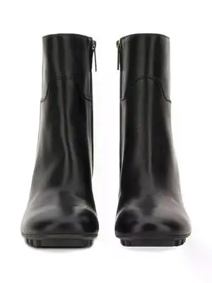 Hogan 90mm Leather Zip Up Boots