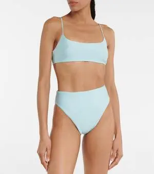 Jade Swim Incline High-rise Bikini Bottoms - Blue