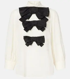 Valentino Garavani Bow Detail Cotton Top