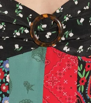 Rixo Printed Silk Maxi Dress