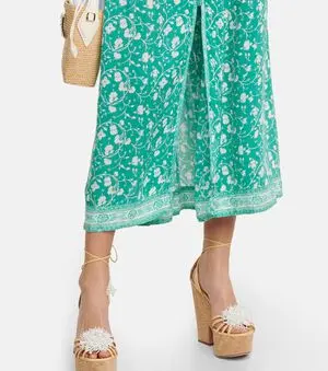 Poupette St Barth Della Floral Midi Dress