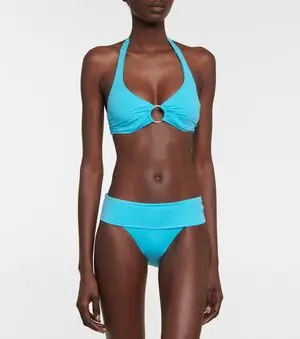 Melissa Odabash Brussels Halterneck Bikini Top - Blue