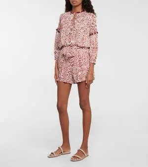 Poupette St Barth Clara Leopard-print Blouse