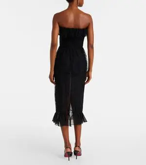 Alessandra Rich Lace Bustier Dress - Black