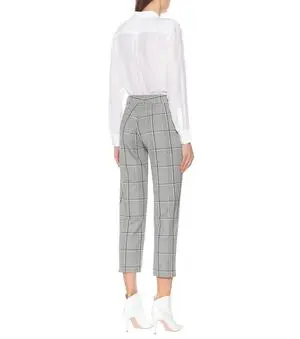 Velvet By Graham & Spencer Abigail High-rise Straight Leg Plaid Trousers