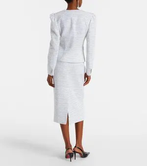 Alessandra Rich Striped Tweed Jacket
