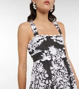 JULIET DUNN Printed Cotton Midi Dress
