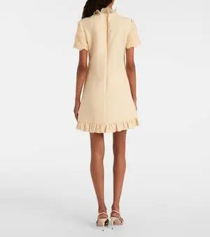 Valentino Garavani Crepe Couture Embroidered Minidress
