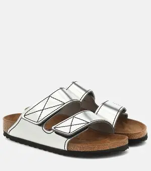 Proenza Schouler Proenza Schouler X Birkenstock Metallic Leather Slides Silver