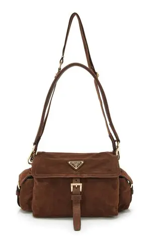 Prada Explore Small Suede Bag