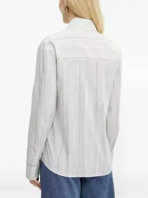 Patrizia Pepe Striped Shirt With Bee Embellishment