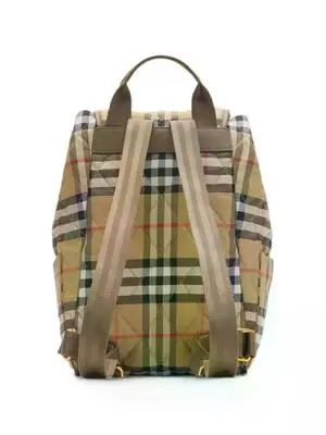 Burberry Horseshoe Checked-pattern Quilted Nylon Backpack