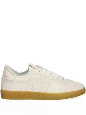 MSGM Frayed Detail Lace-up Sneakers